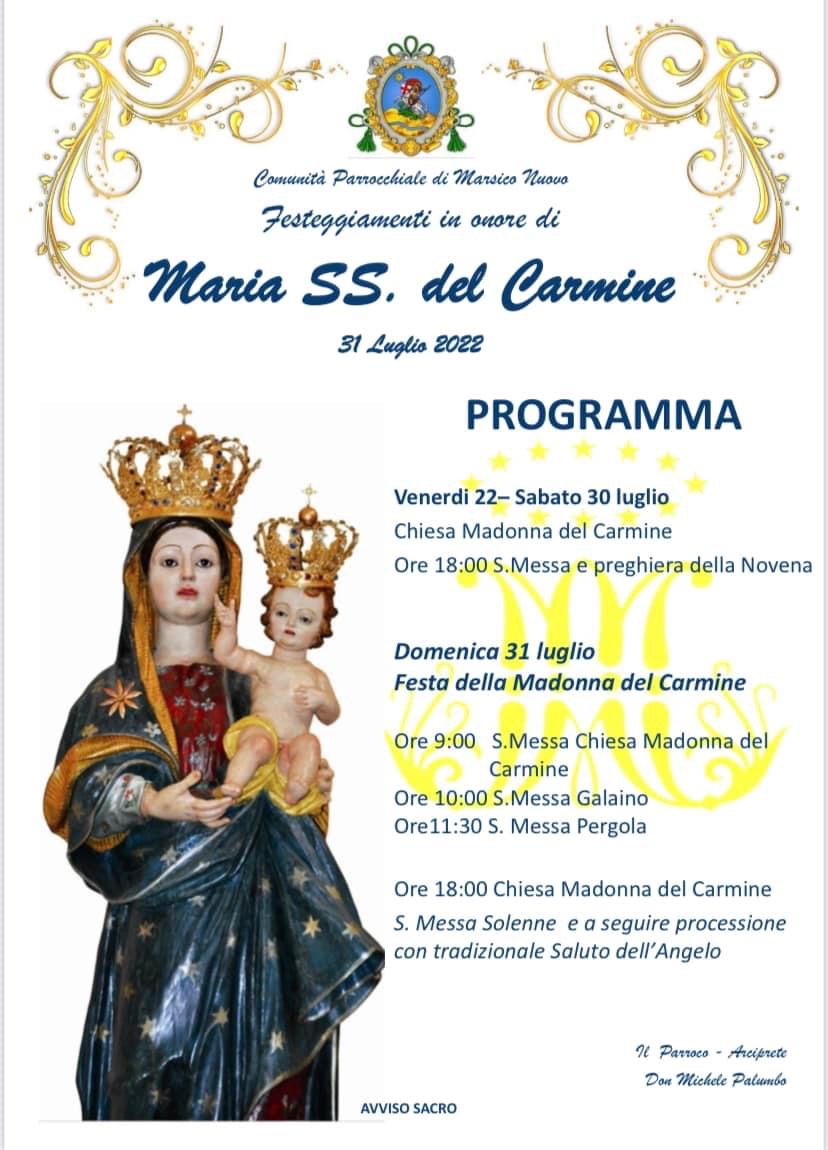 Festa Della Madonna Del Carmine A Marsico Nuovo Cuorebasilicatait